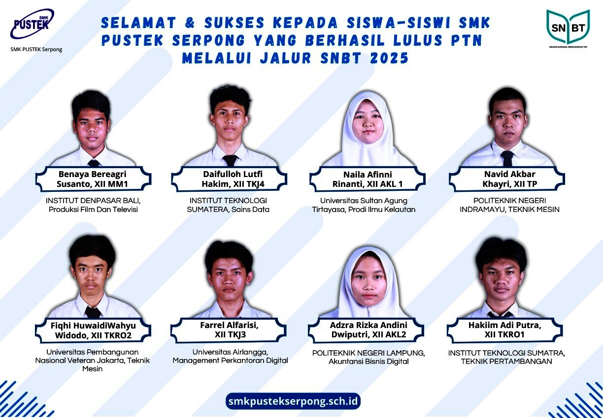 Selamat! Belasan Siswa dan Siswi SMK Pustek Serpong Lolos PTN Jalur ...